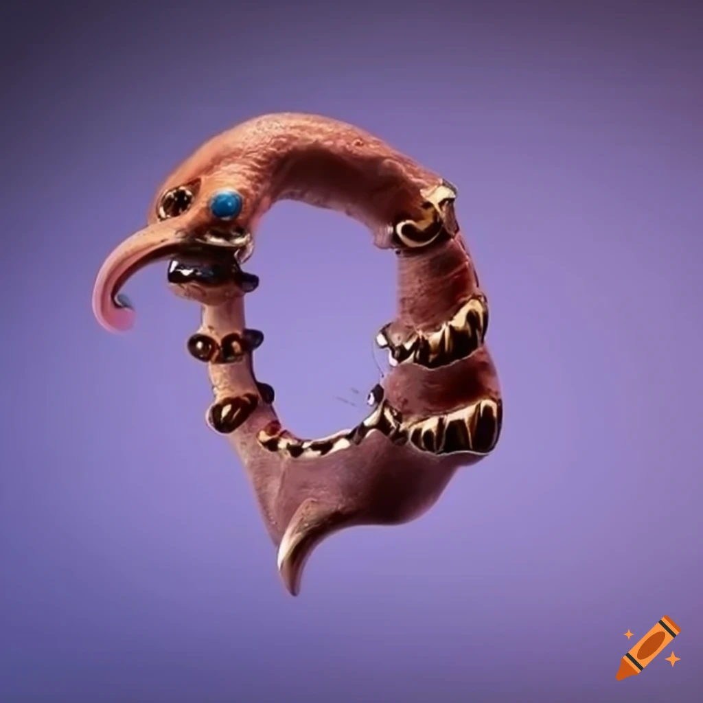 Bracelet in the shape of a mimic creature on Craiyon