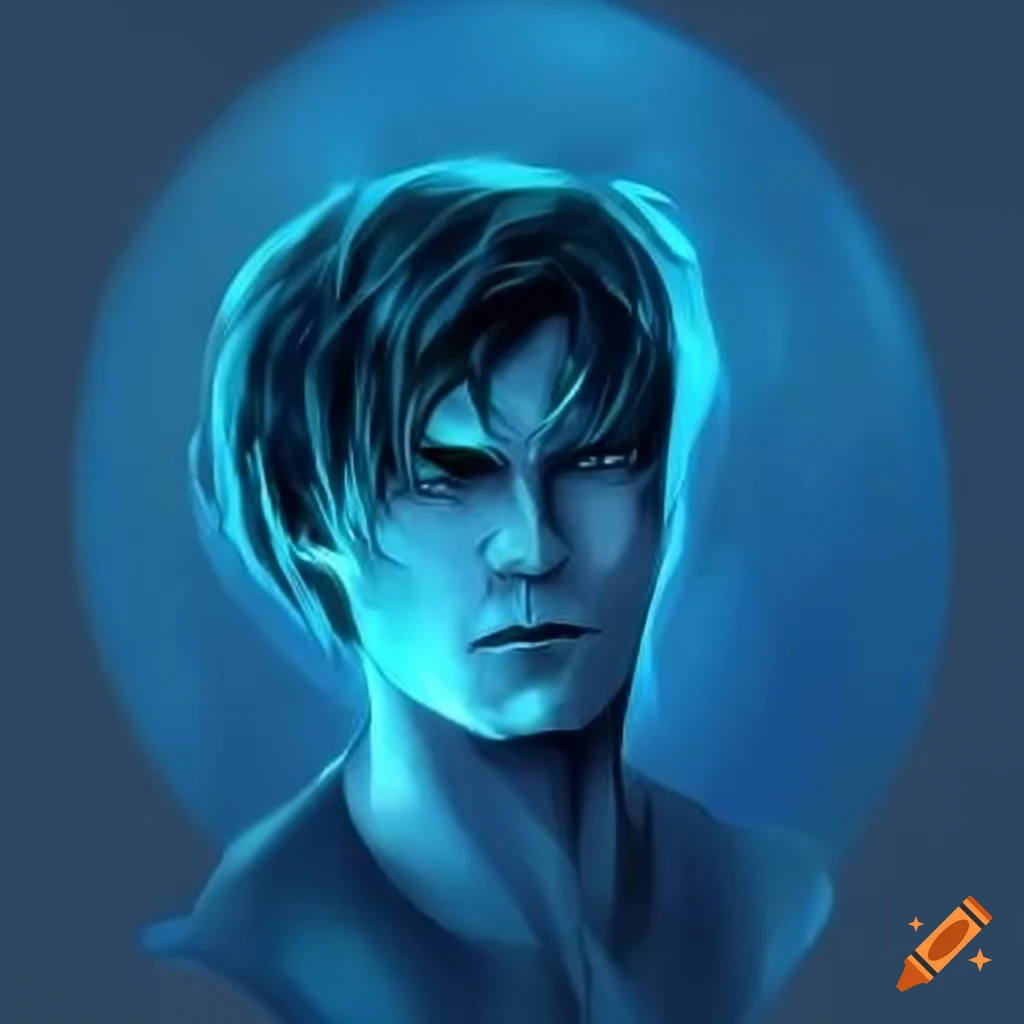 Translucent blue ghost