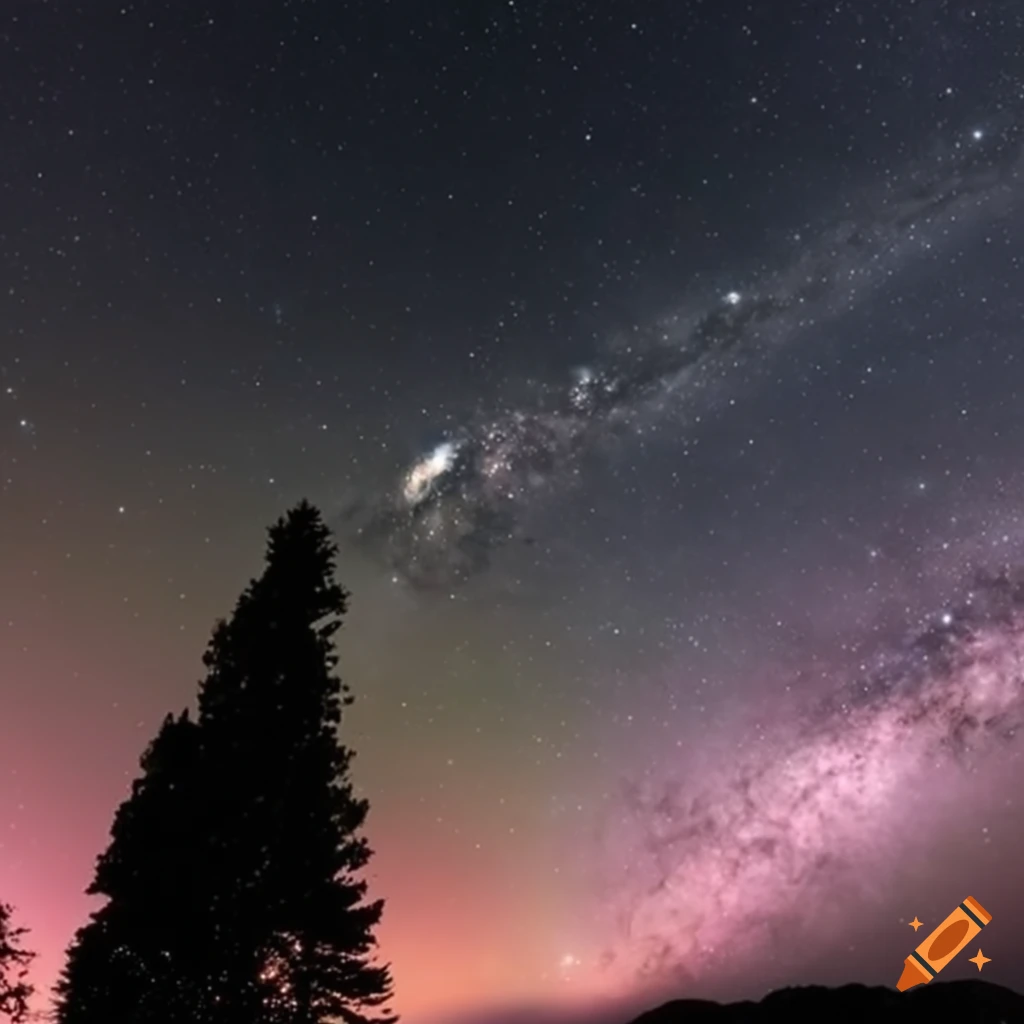 Mystical night sky with stars reflecting on the sea on Craiyon