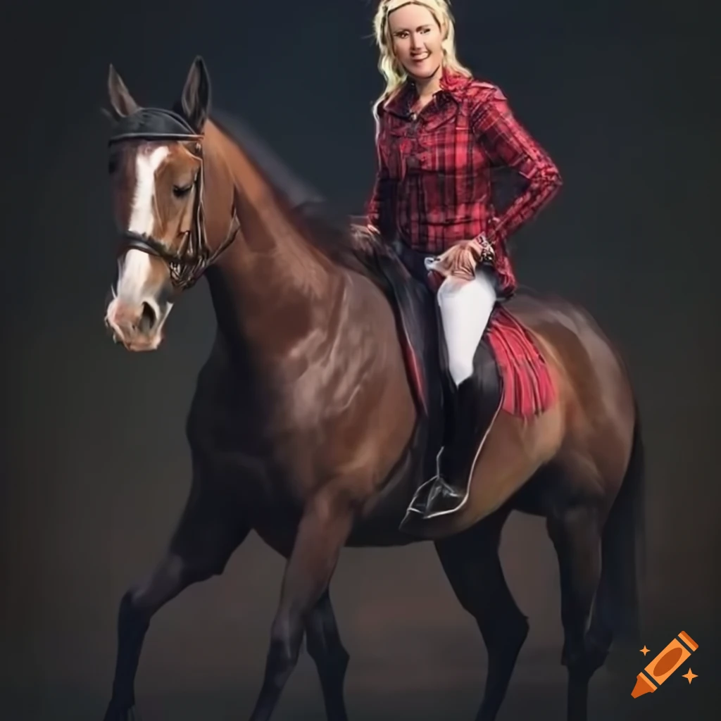 Hyperrealistic photo of a horse-rider on Craiyon