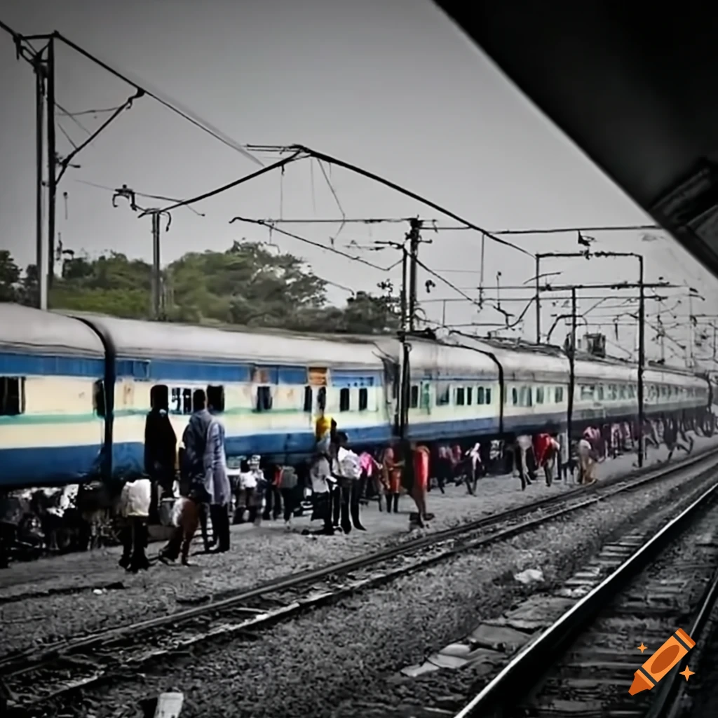 Crowded train in india