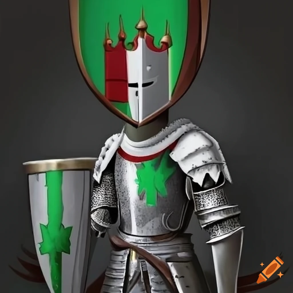 Knight enjoying watermelon in a tavern on Craiyon