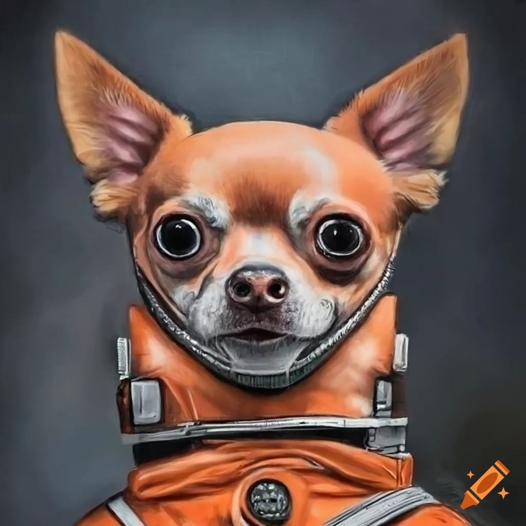 Cosmic pug with the moon in the background on Craiyon