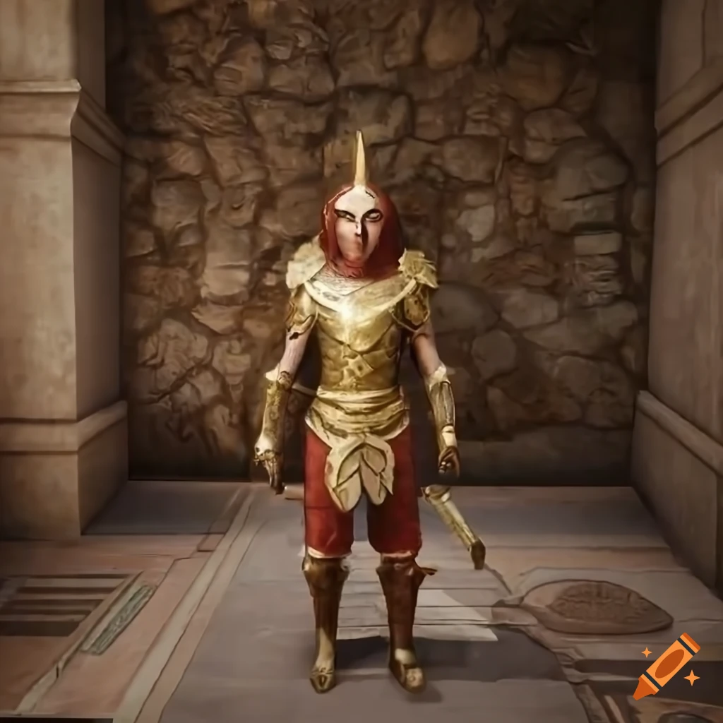 Unreal engine 5 fantasy art of an elf warrior with red hair on Craiyon