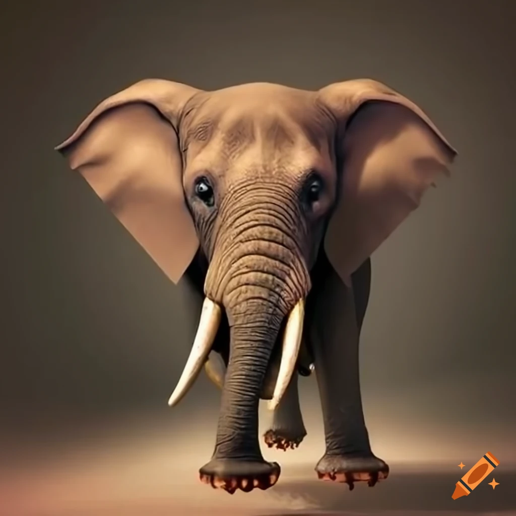 Elephant in the wild on Craiyon