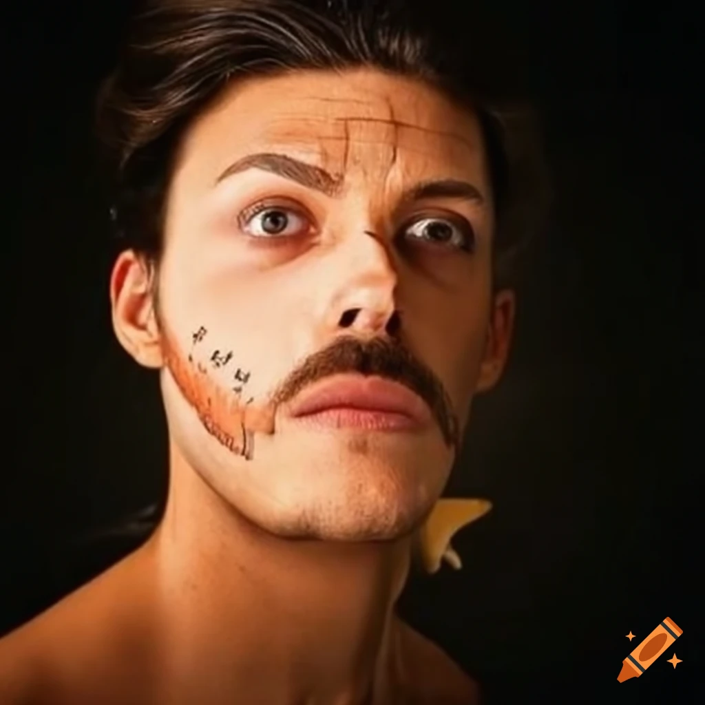 Trendy negative man face for women