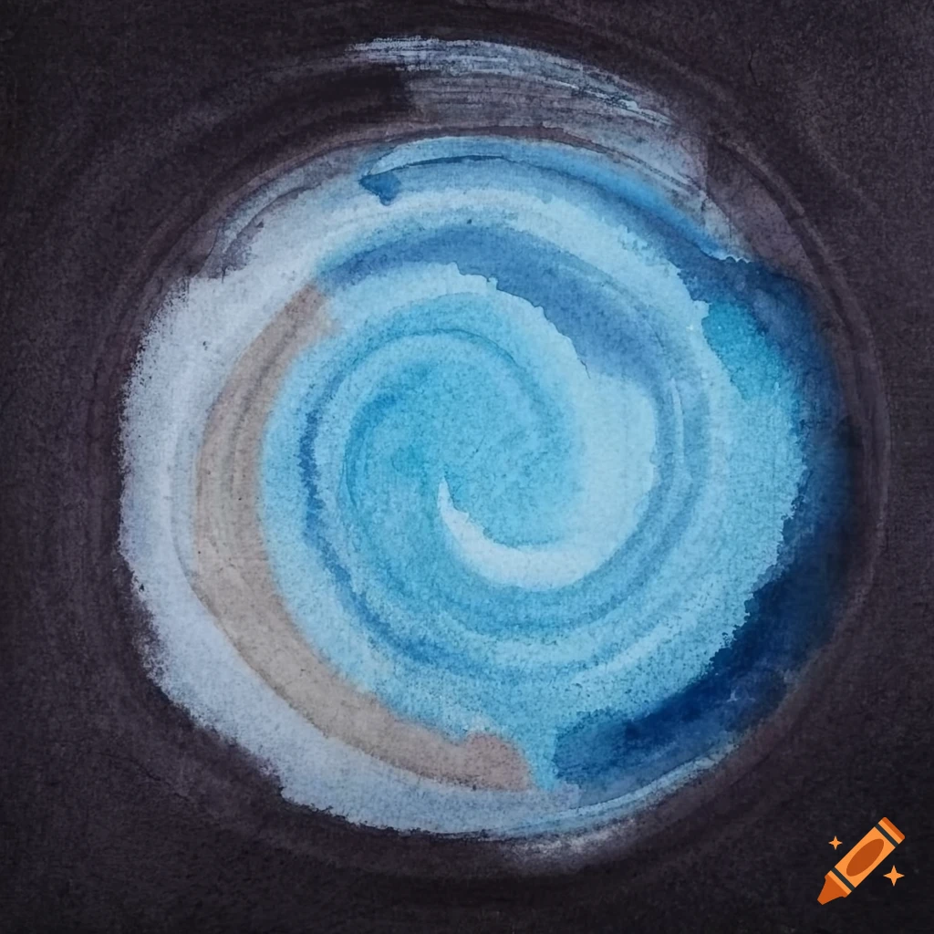 Abstract watercolor painting with circular brushstrokes on Craiyon