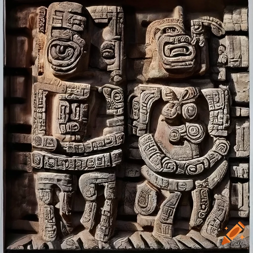 Mayan rectangular glyph for cthulhu on Craiyon