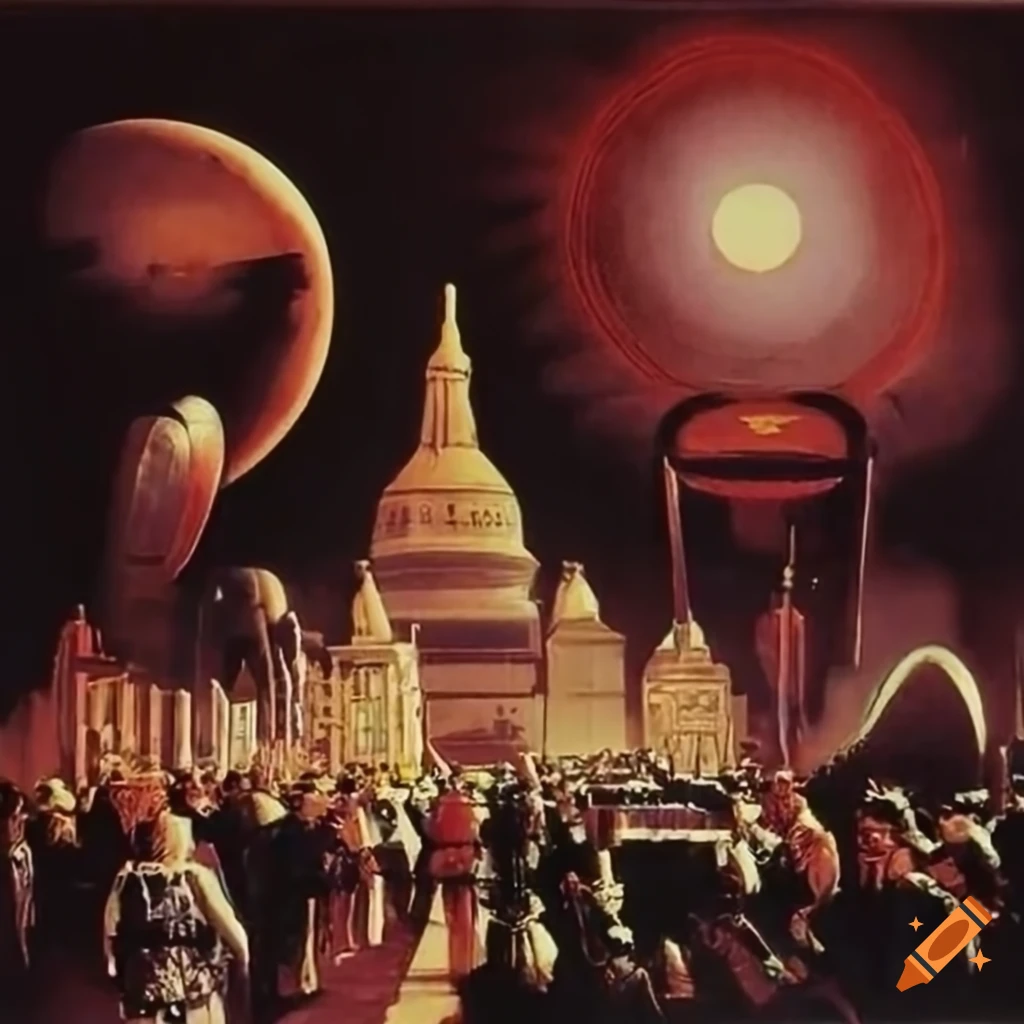 70s sci-fi art of a military base in snowy mountains on Craiyon