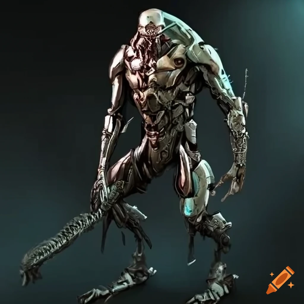 Image of a cybernetic alien dreadnaught on Craiyon