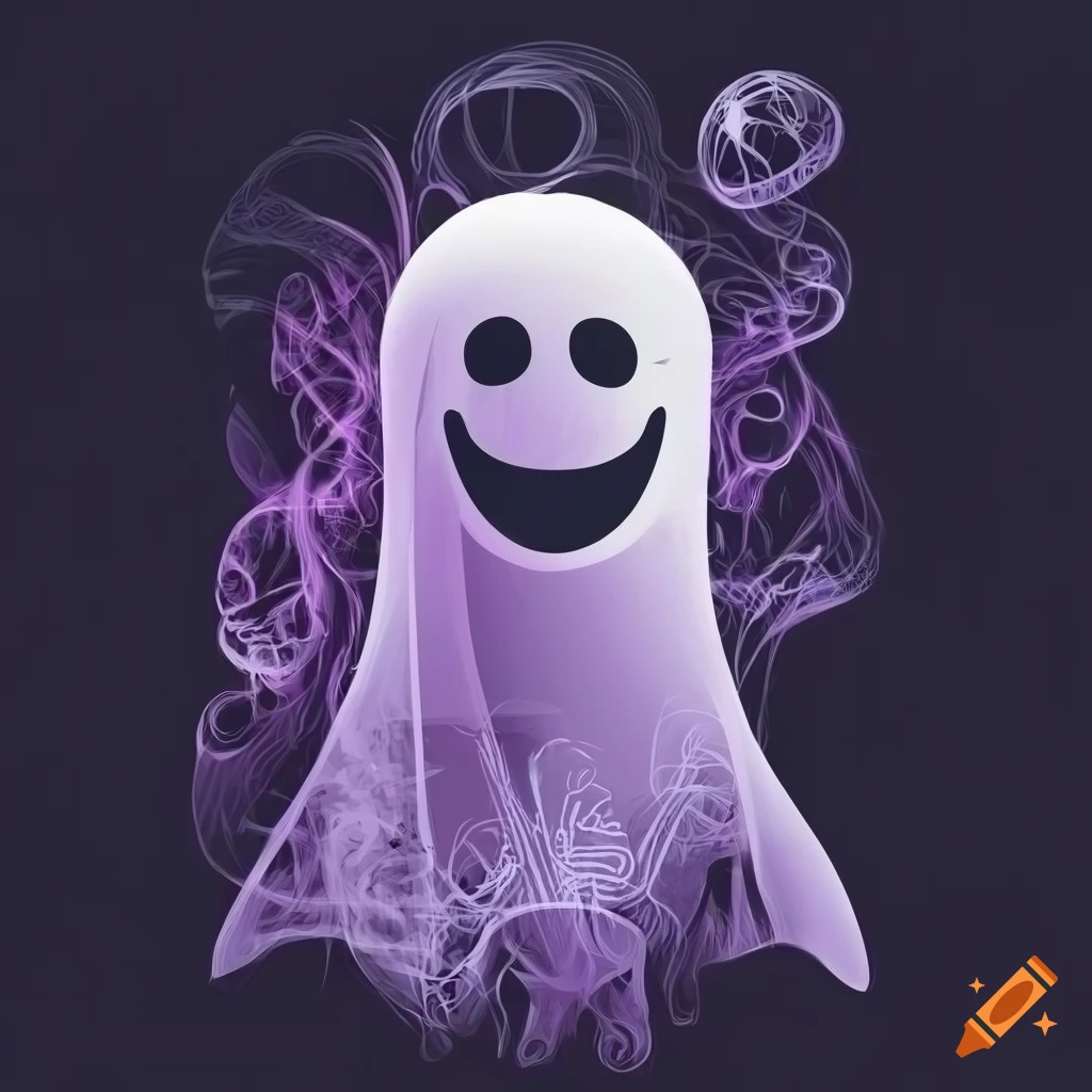 Double exposure of 'big boo' text with a spooky background