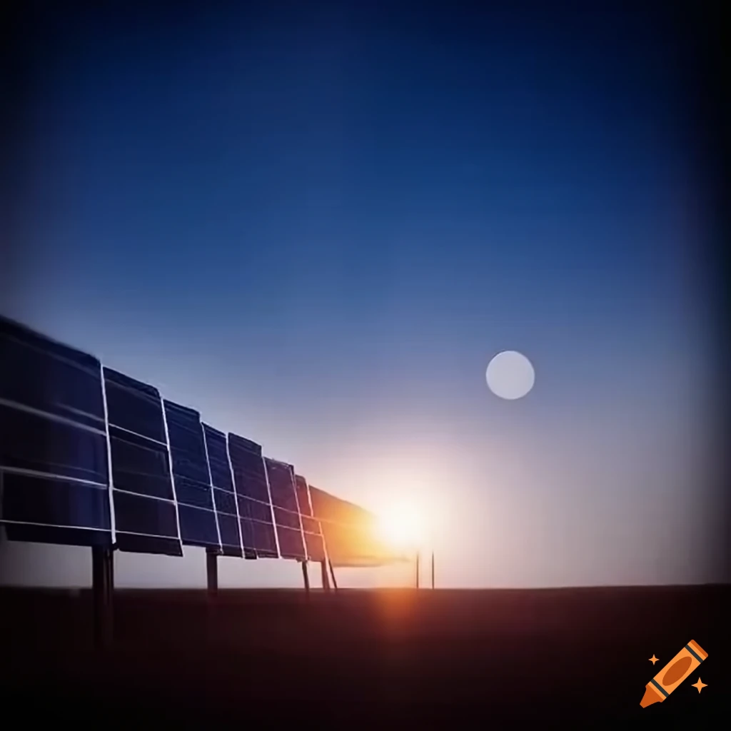 Photograph of solar panels in the countryside on Craiyon