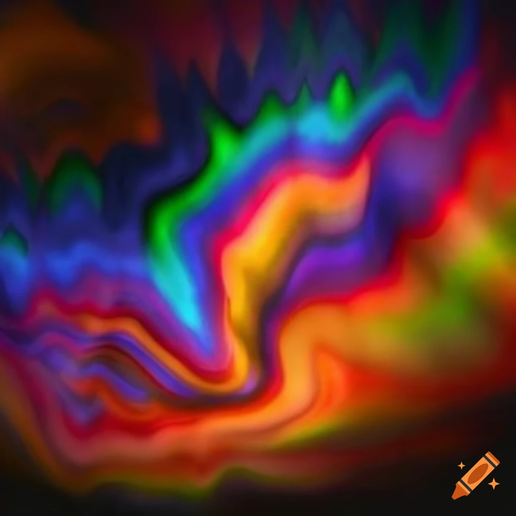 Multicolored clear spectrogram of partial audio frequencies on Craiyon