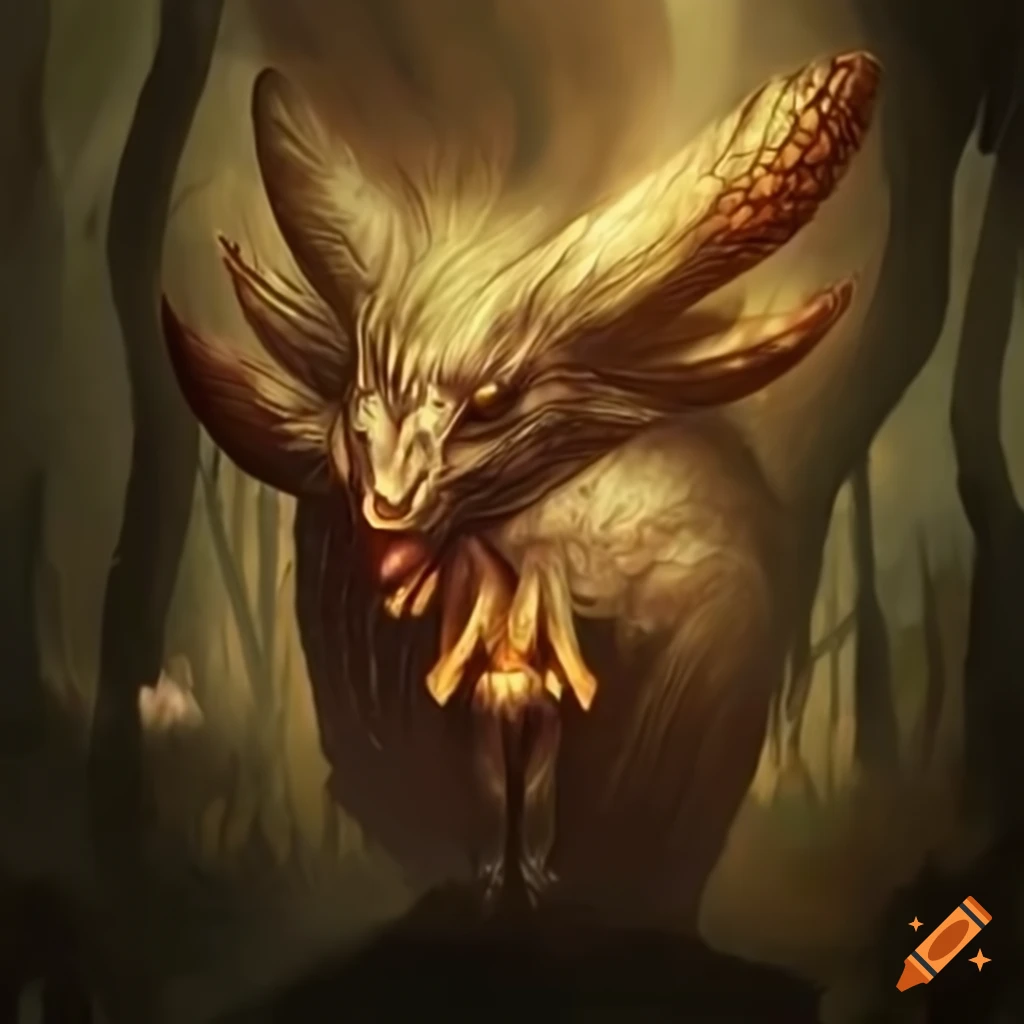 Mythical creatures and mutant omega mart lemon fruit monster in a ...