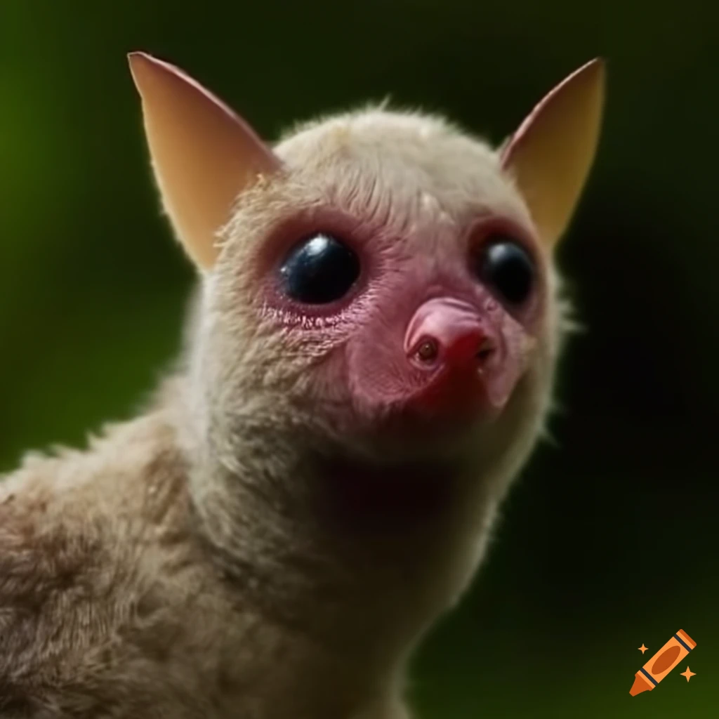 Funny combination of a sheep and a bat