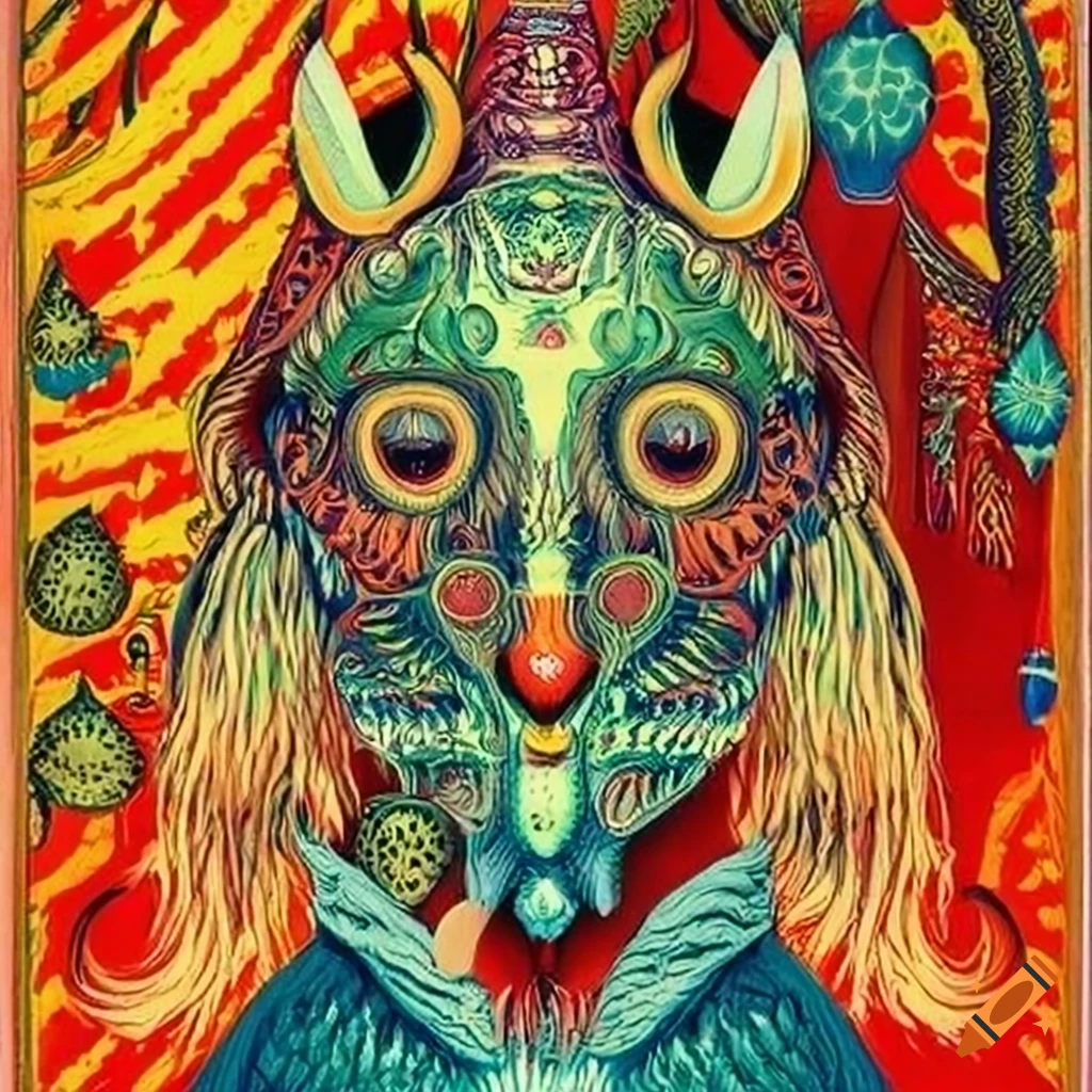 Colorful Baba Yaga Tarot artwork with Salish motifs and fantasy ...