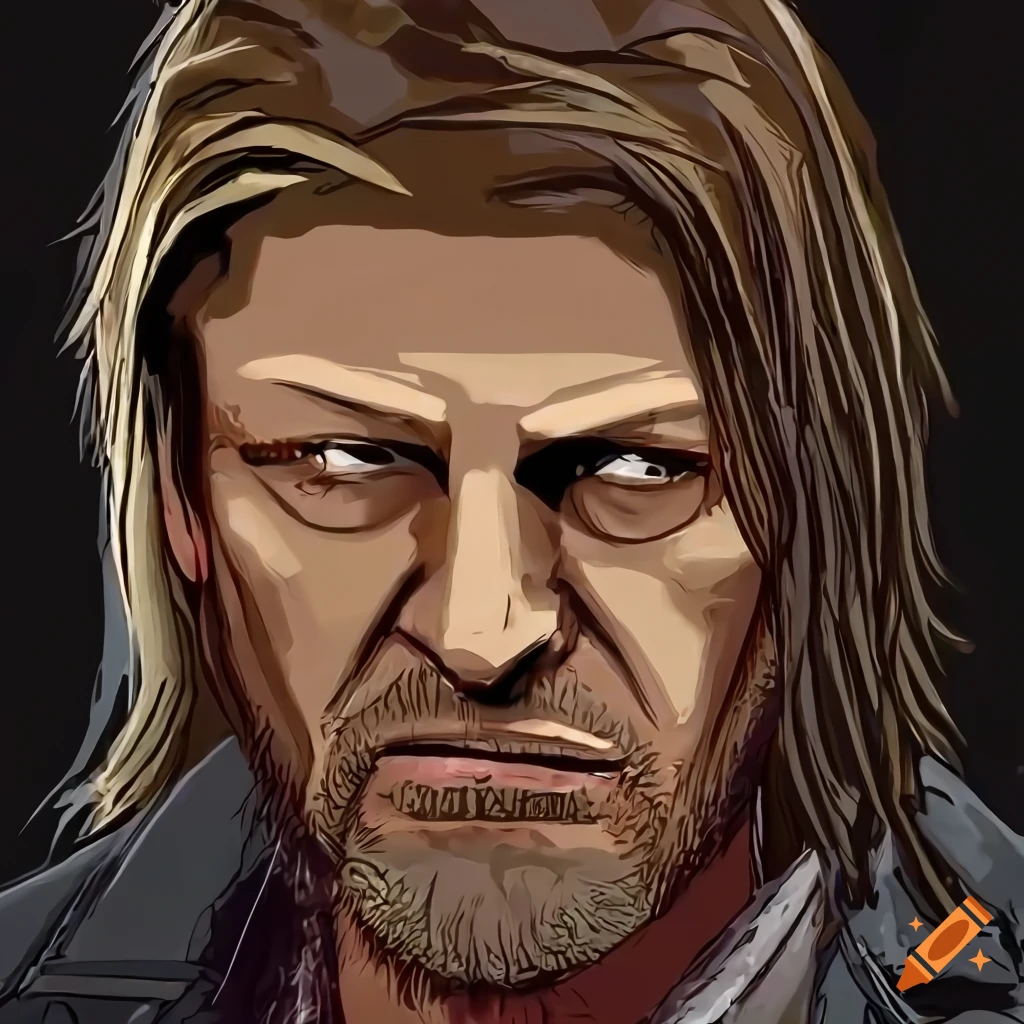 Digital art of sean bean as a character from the walking dead on Craiyon