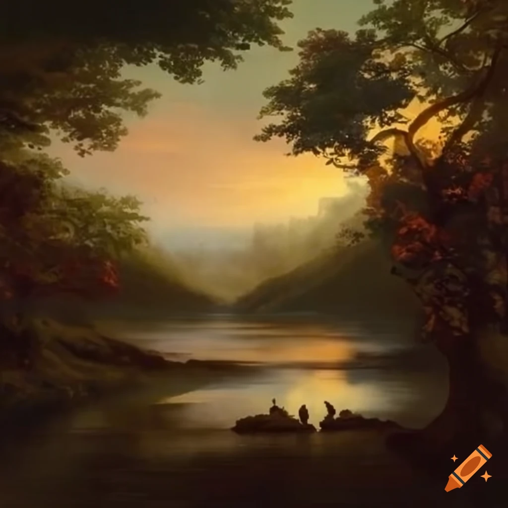 Romantic nature scenery