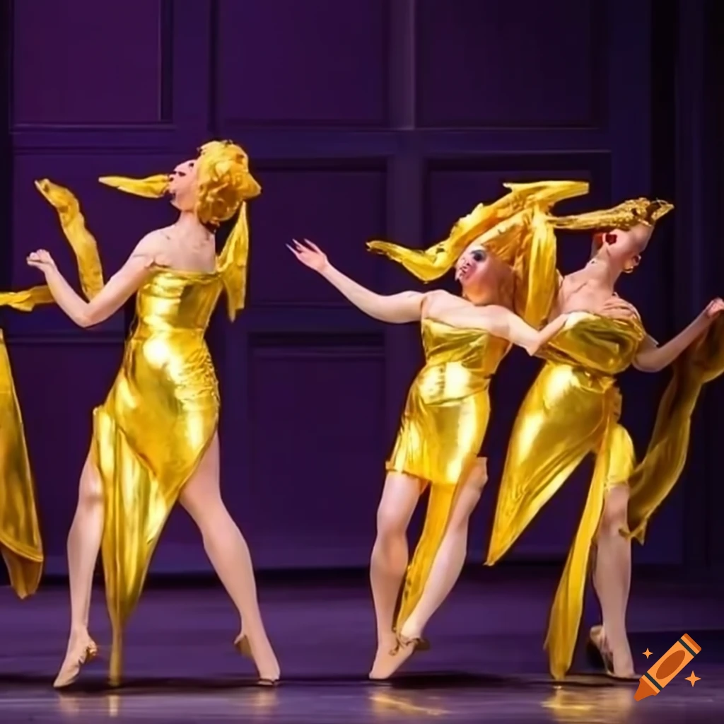 Artistic representation of dancing french fries