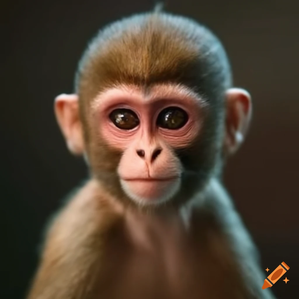 Close-up of a monkey on Craiyon