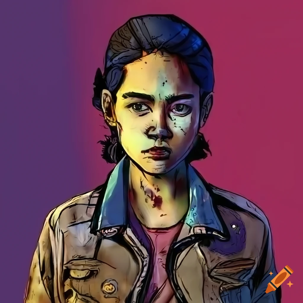 Digital art of Steven Lim in the style of the Walking Dead on Craiyon