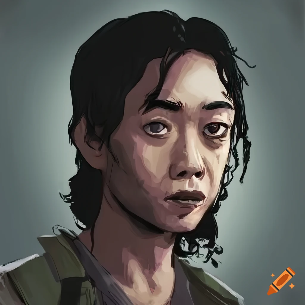 Digital art of ryan bergara in the style of the walking dead on Craiyon