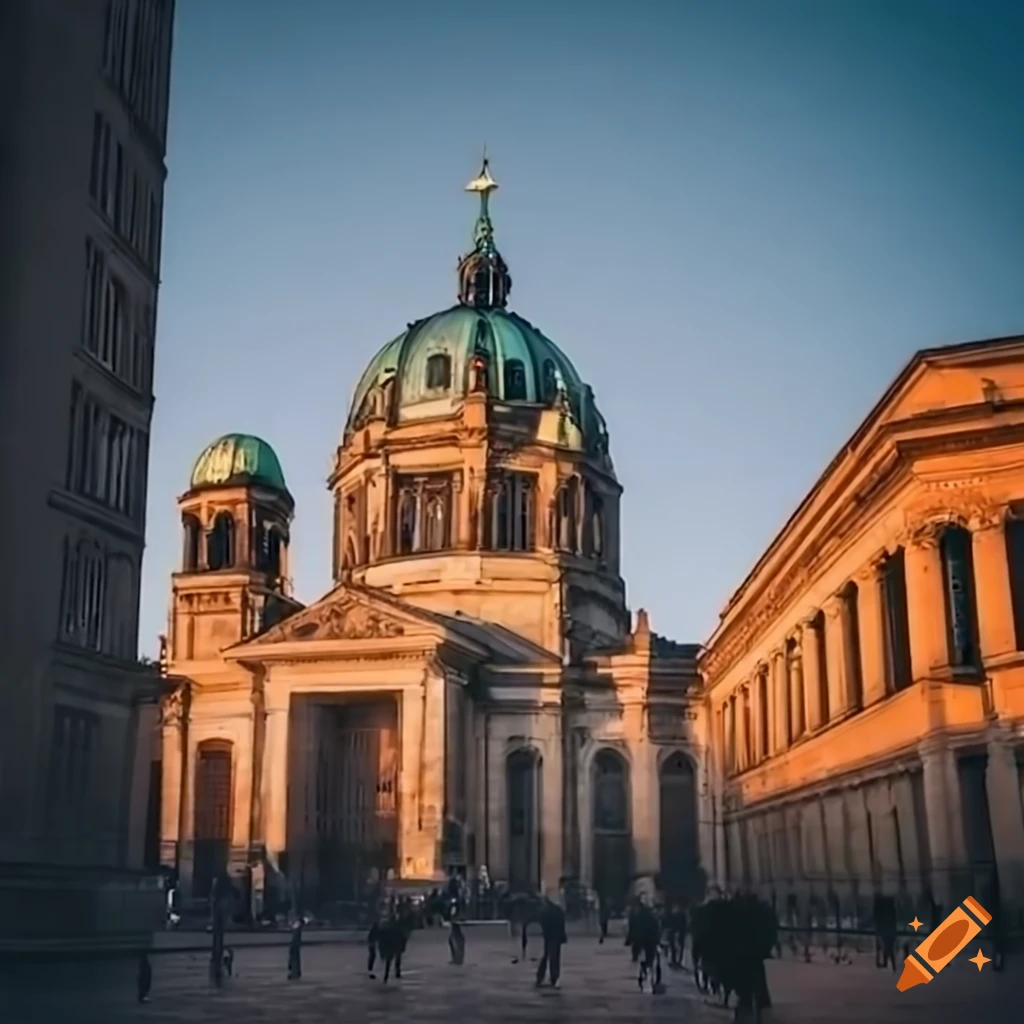 Cityscape of Berlin's downtown buildings on Craiyon