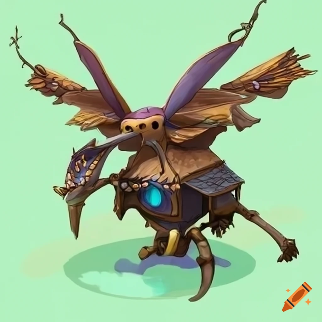 Cute fantasy ornithopter artwork on Craiyon