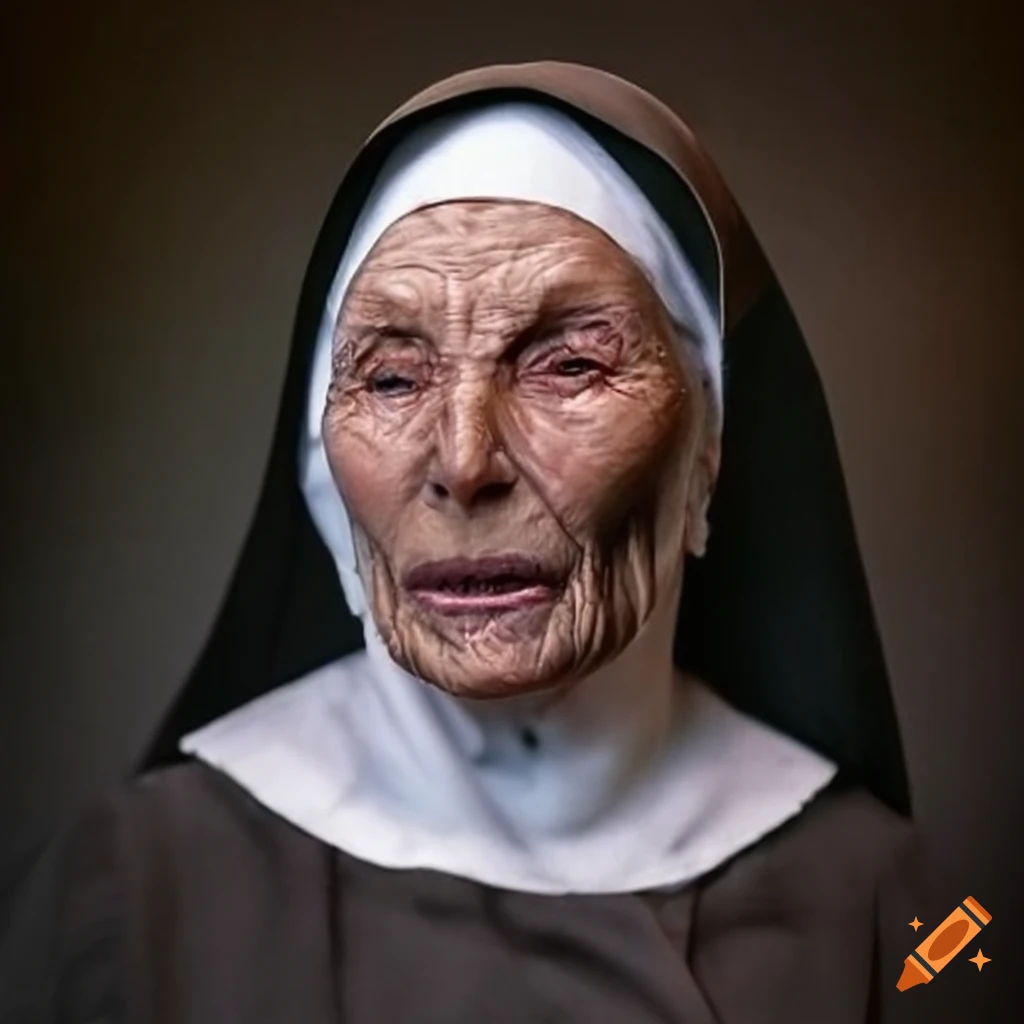 Portrait of a stern nun