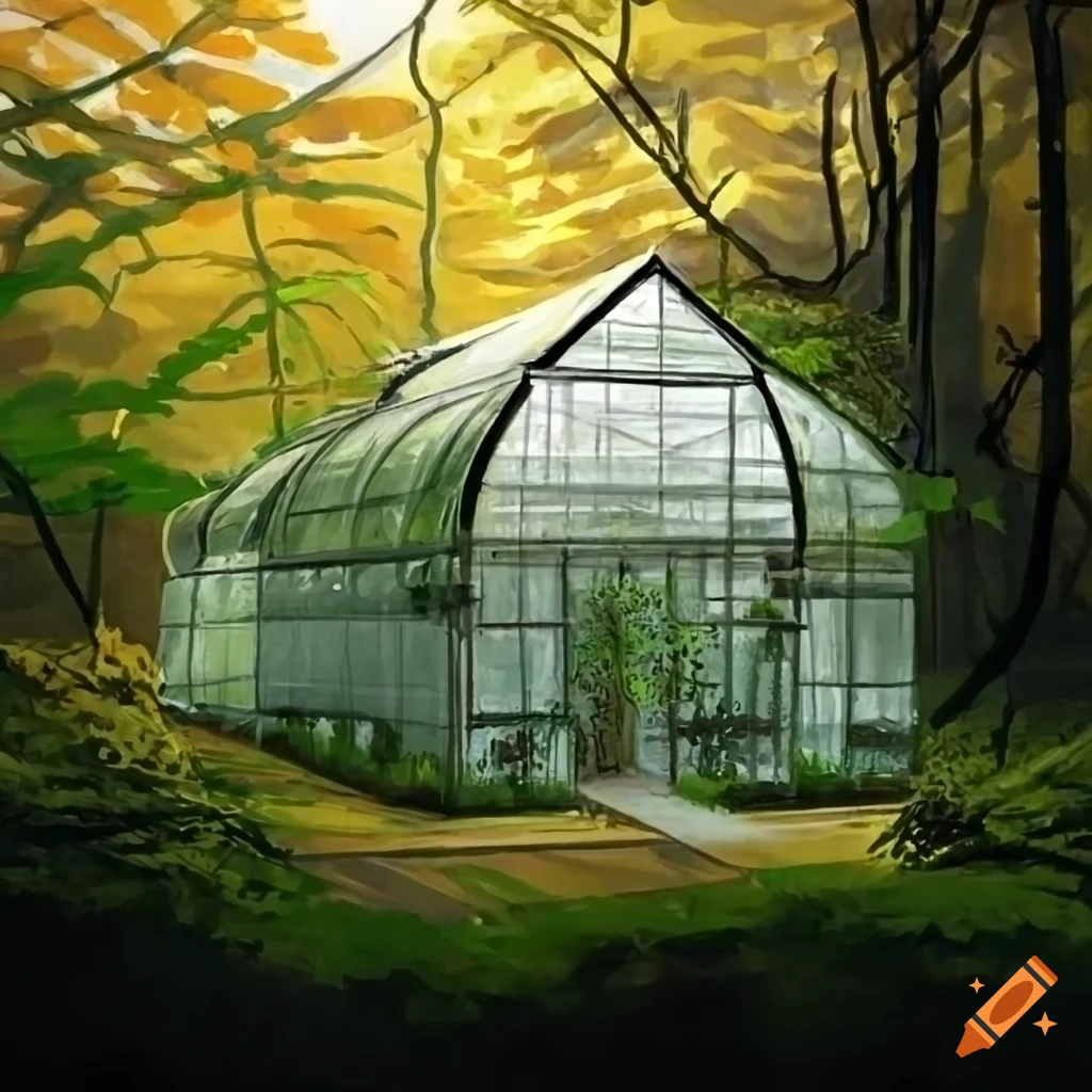 Vintage greenhouse travel poster on Craiyon