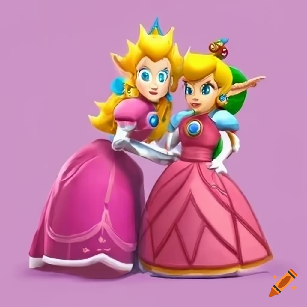 Mario and luigi saving princess from dragon castle in high quality on ...