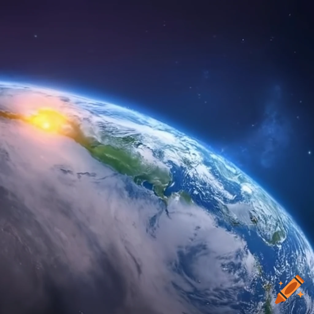 View of the earth from space on Craiyon