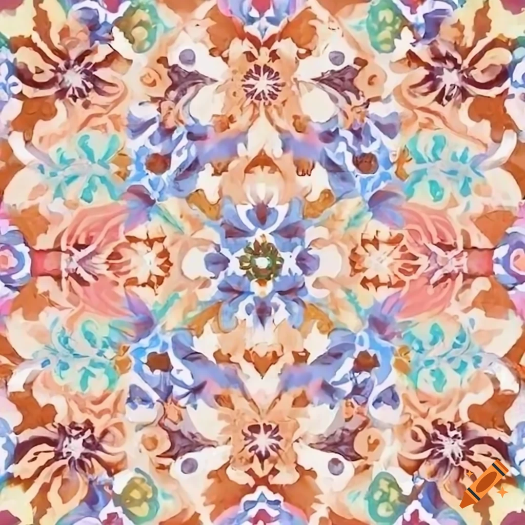 Pastel-colored moroccan pattern on Craiyon