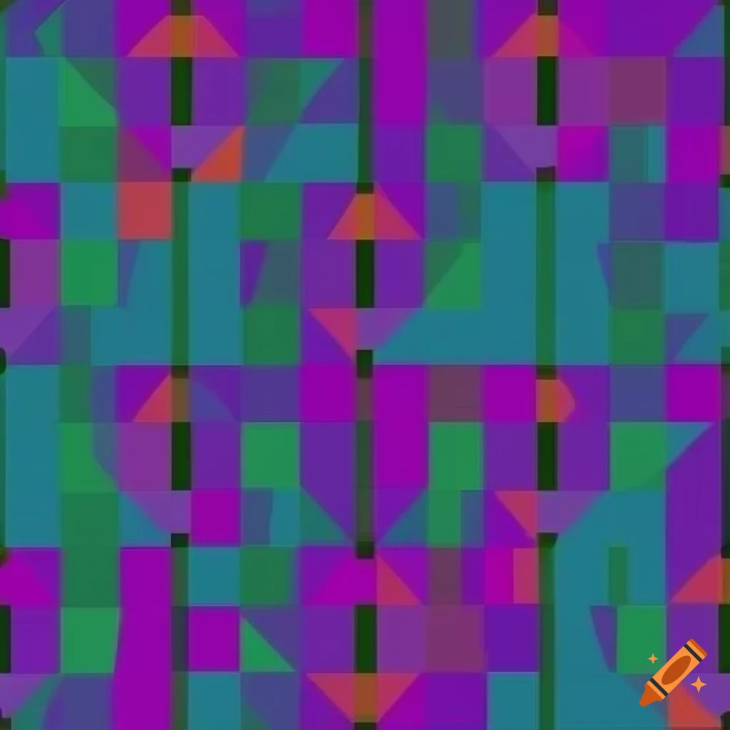 Seamless tiling pattern with abstract geometric shapes on Craiyon