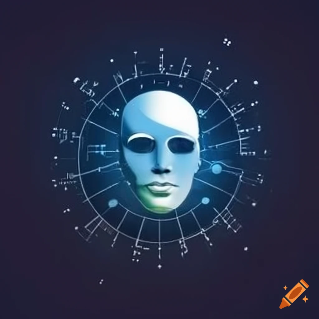 Logo for a security company with facial recognition technology on Craiyon