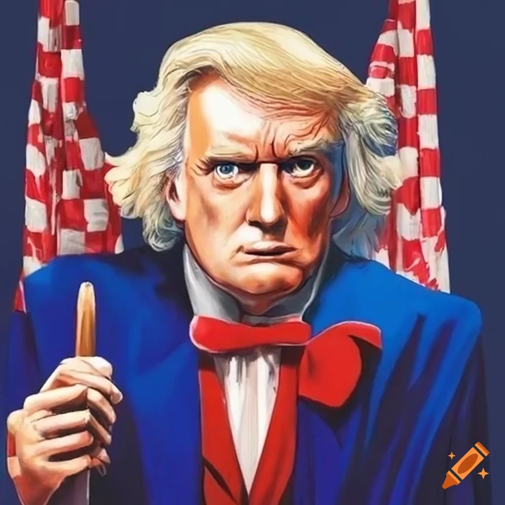Detailed pencil drawing of donald trump as uncle sam on Craiyon