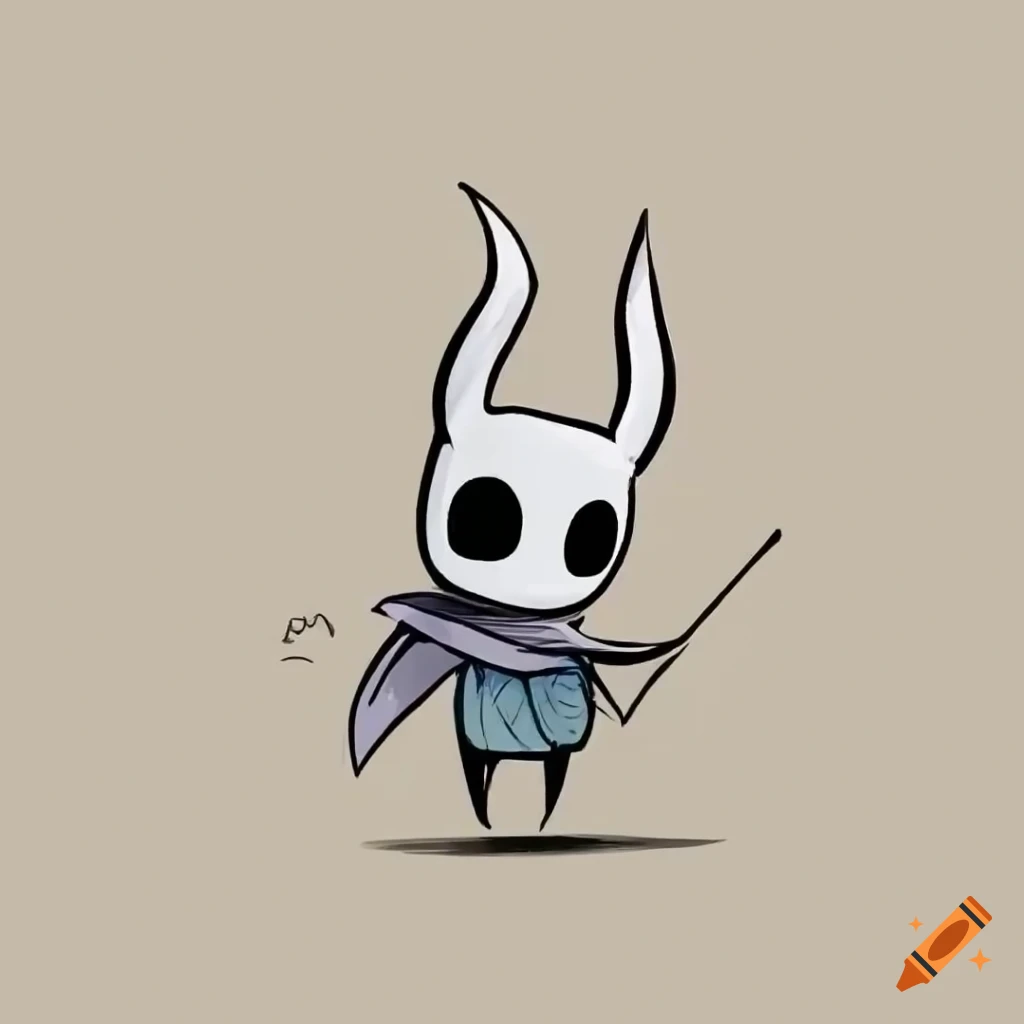 Hand-drawn art style of hollow knight silksong