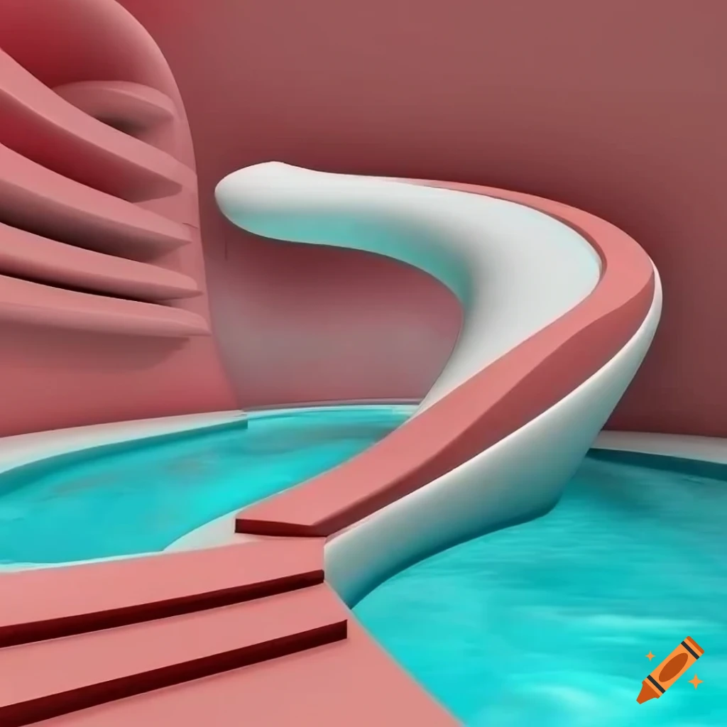 3d rendered spa with pools and waterfalls on Craiyon