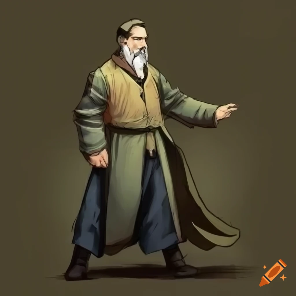 Anime depiction of Tam al'Thor from the Wheel of Time series on Craiyon