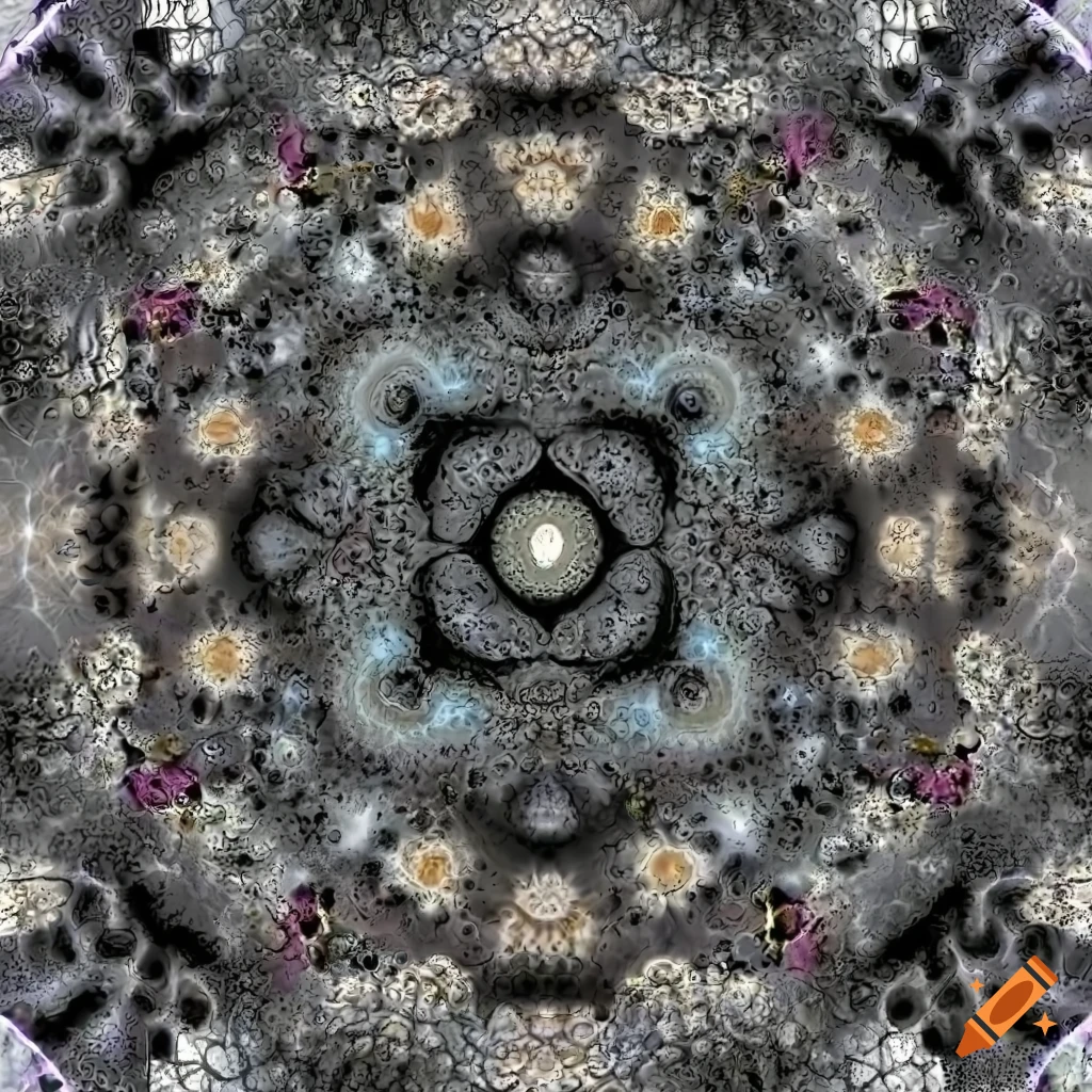 Geometric art of cellular slime monsters in space on Craiyon