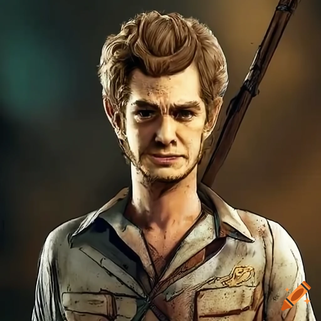 Johnny depp as survivor in the walking dead video game on Craiyon