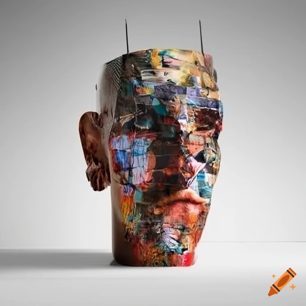 Dada inspired collage sculpture on Craiyon