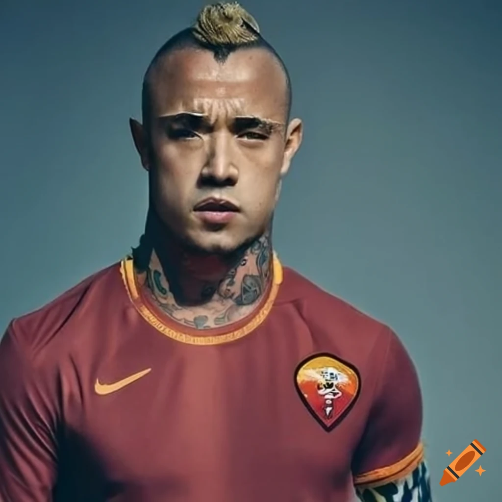 Radjia nainggolan in as roma shirt