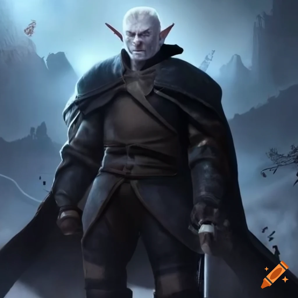 Cosplay of a vampire hunter orc