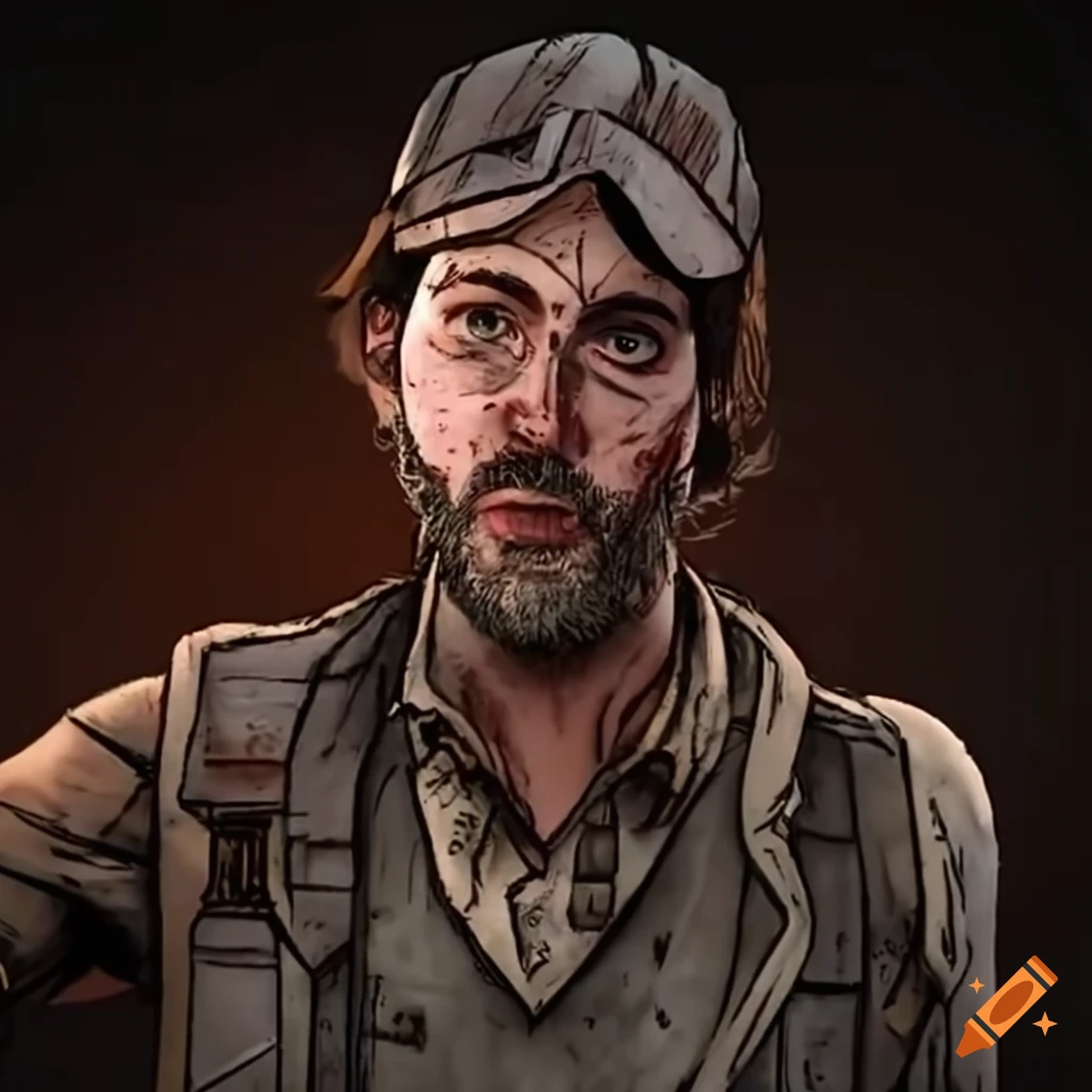 Dayz survivor with beard, blue eyes, and glasses on Craiyon