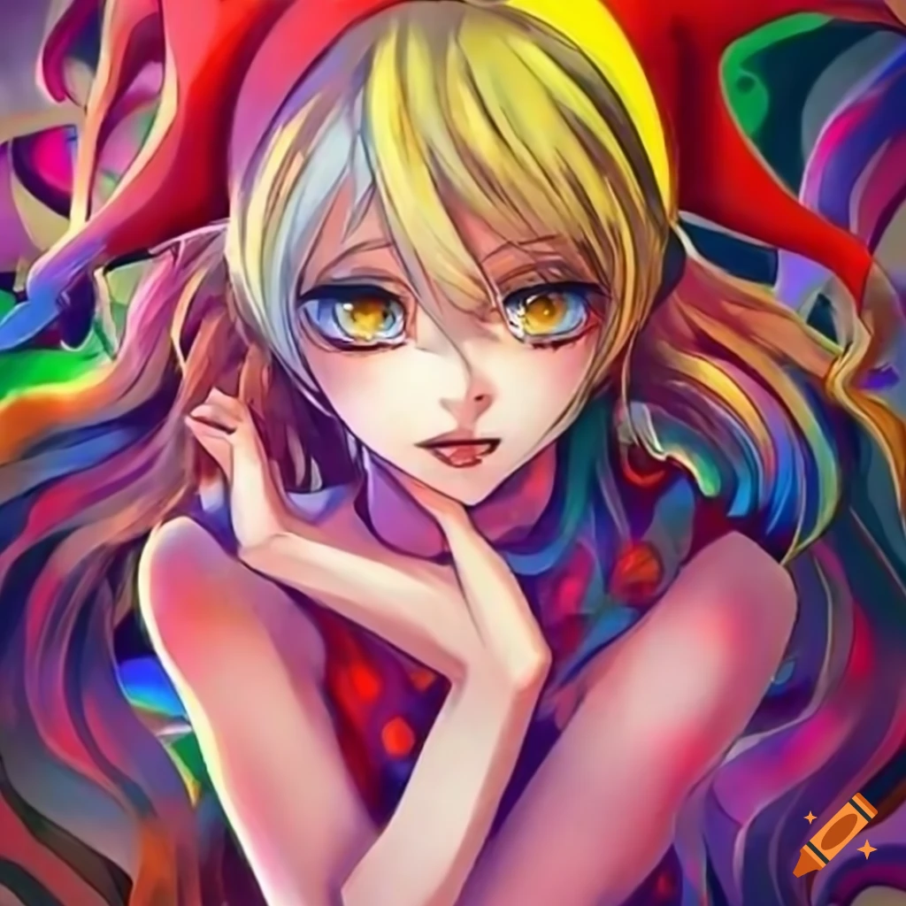 Illustration of a jester card on Craiyon