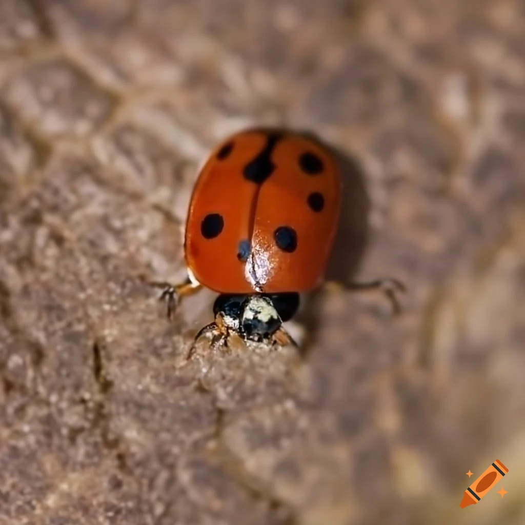Robot ladybug viewed from above on Craiyon
