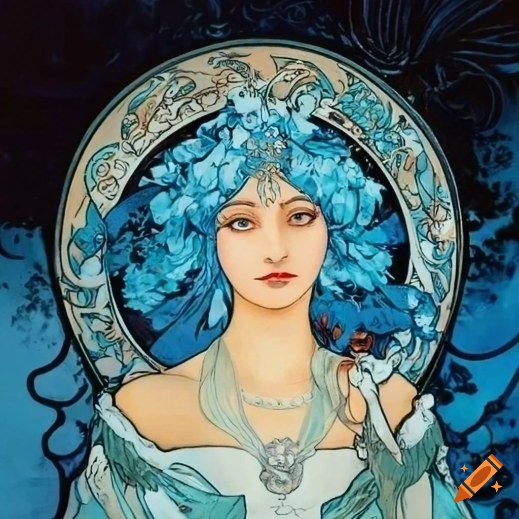 Illustration of the Persian goddess Anahita on Craiyon