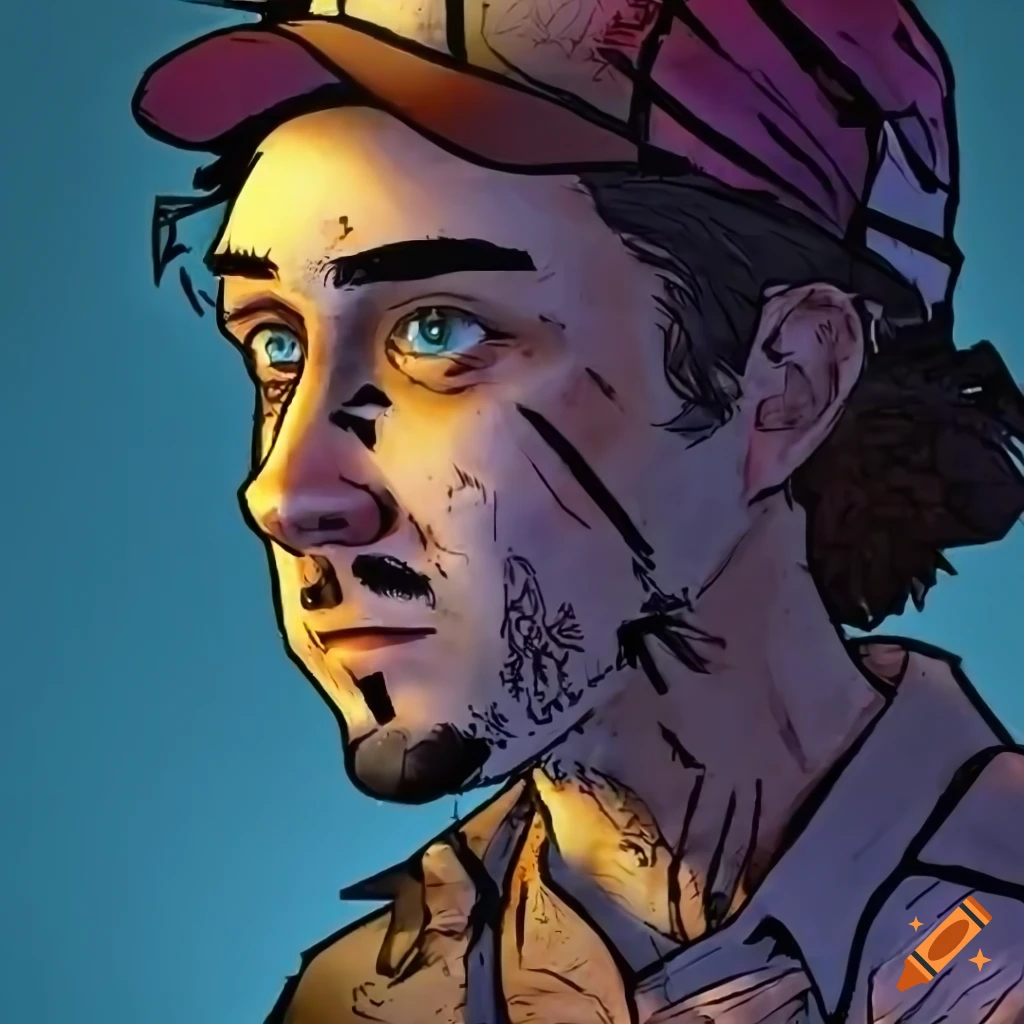 Digital art of shane madej in telltale's the walking dead style