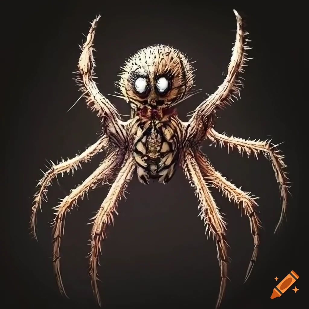 Intricate spider art on Craiyon